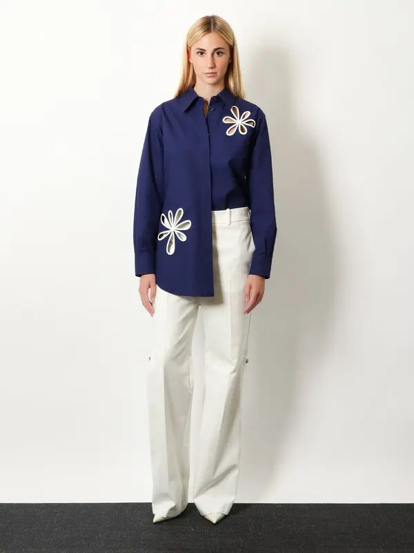 Fendi Cotton Poplin Shirt - Blue