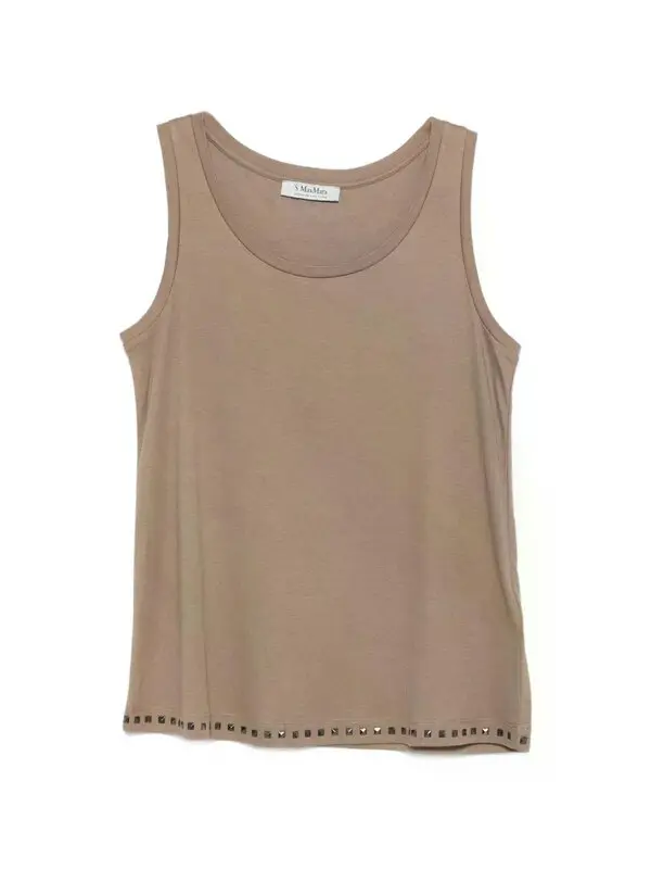 Max Mara Stud-embellished Tank Top - Brown