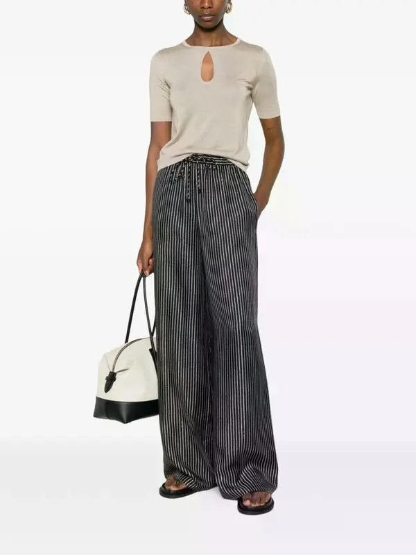Max Mara Cut-out T-shirt - Neutrals