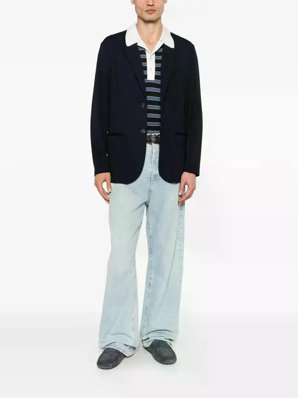 Emporio Armani Button Single-breasted Blazer - Blue