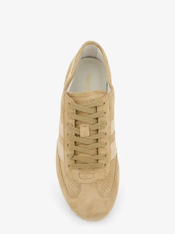 TOM FORD Brook Suede Sneakers With Logo - Beige
