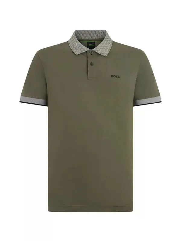 BOSS Paddy Polo Shirt In Stretch-cotton Piqu - Green