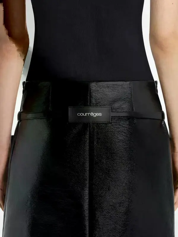 COURREGES Flap-pocket Mini Skirt - Black