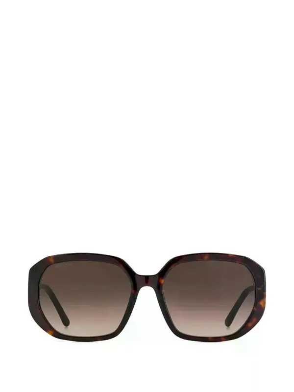 JIMMY CHOO Full-rim Square Sunglasses - Brown