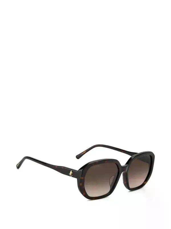 JIMMY CHOO Full-rim Square Sunglasses - Brown