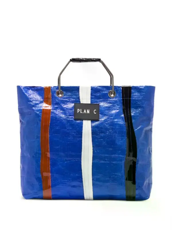 Plan C Shcbh11hu0tp118 Z3199 Backed Tote - Blue