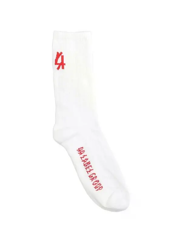 44 LABEL GROUP Logo Socks - White