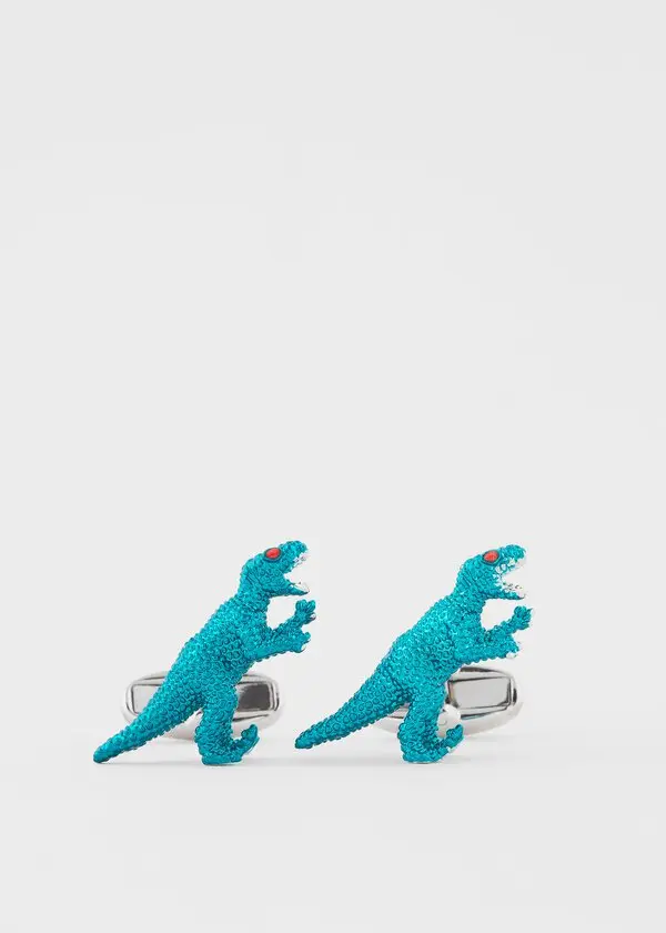 Paul Smith Teal 3d 'dino' Cufflinks - Multicolour