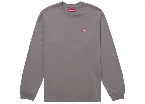Supreme Small Box Long Sleeve Tee Shirt - Light Grey