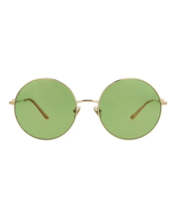 Valentino Garavani Round Frame Metal Sunglasses - Gold Gold Green (vls/170c/57)