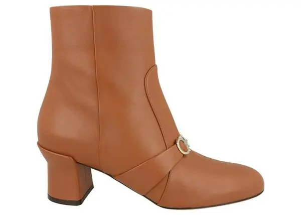 FERRAGAMO Orietta Leather Ankle Boots