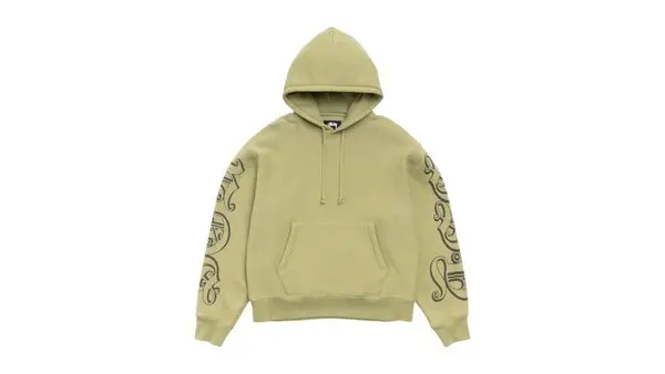 StÜssy Motif Print Hoodie - Moss