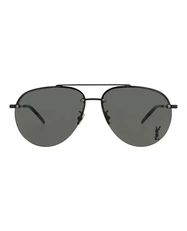 Saint Laurent Aviator Sunglasses - Semimatte Black (classic11f/30001169/005)