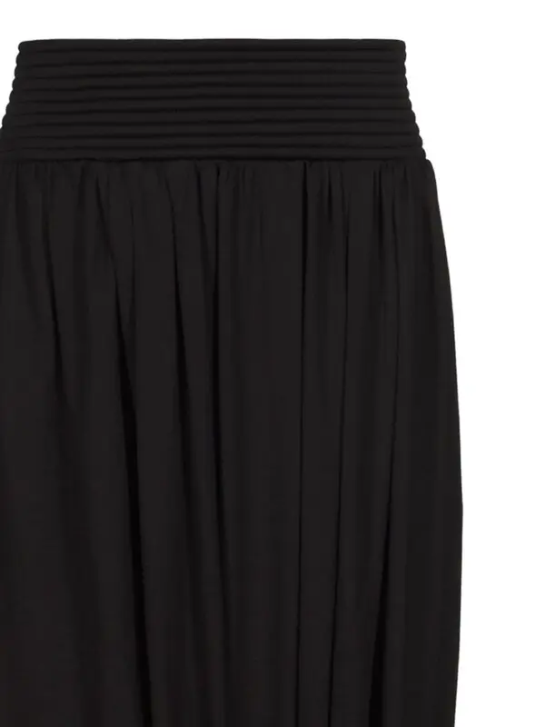 Alaïa Cotton Draped Trousers - Black