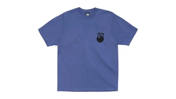 StÜssy 8 Ball Pigment Dyed Tee Shirt - Indigo