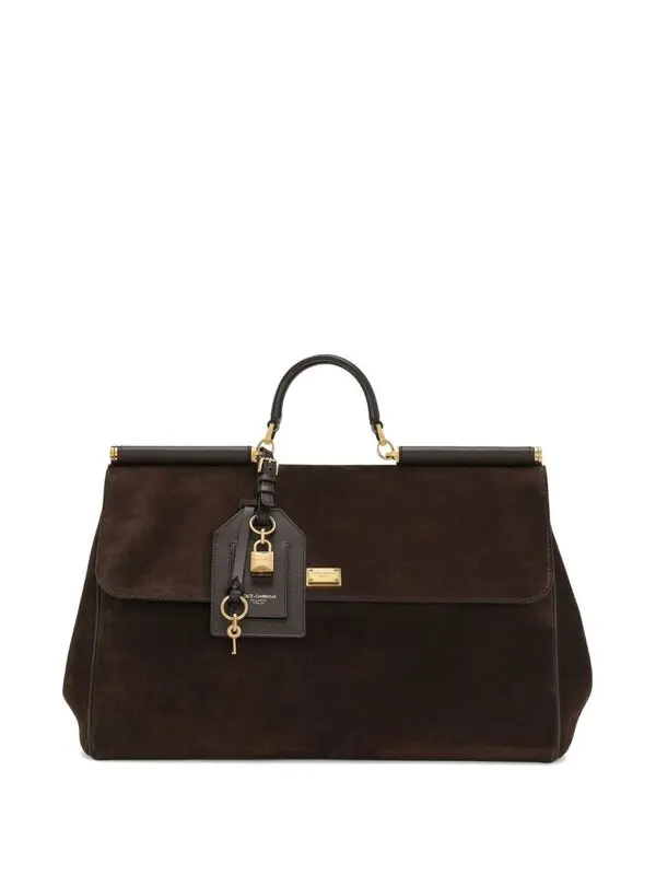 Dolce & Gabbana My Sicily Large Leather Handbag - Brown