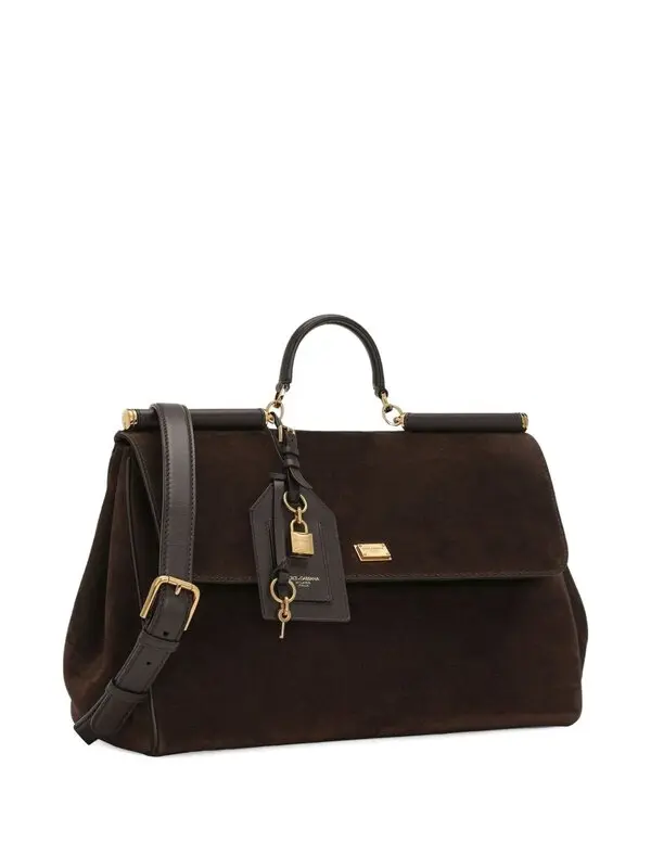 Dolce & Gabbana My Sicily Large Leather Handbag - Brown