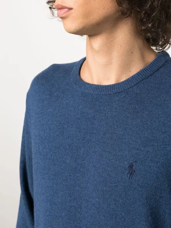 Polo Ralph Lauren Crew Neck Wool Sweater - Blue