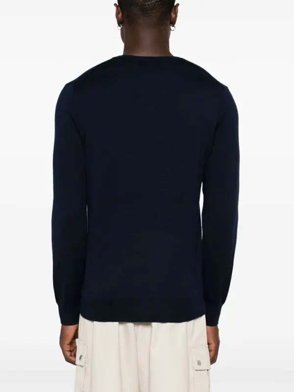 Polo Ralph Lauren Crew Neck Long Sleeve Sweater With Logo - Blue