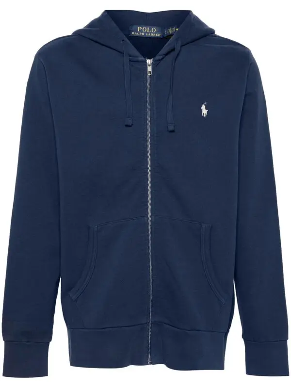 Polo Ralph Lauren Loopback Fleece Zip-up Sweatshirt - Blue