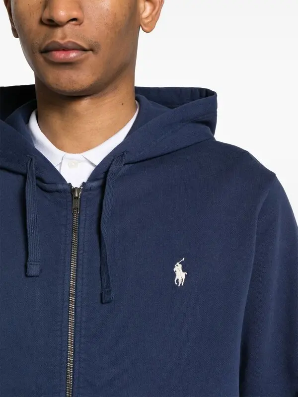 Polo Ralph Lauren Loopback Fleece Zip-up Sweatshirt - Blue