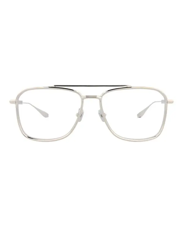 Valentino Garavani Aviator Frame Metal Optical Frames - Silver Silver Transparent (vlx/168b/55)
