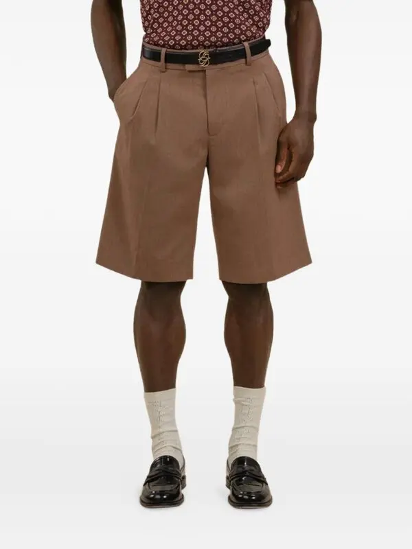 Drole De Monsieur Chevrons Tailored Bermuda Shorts