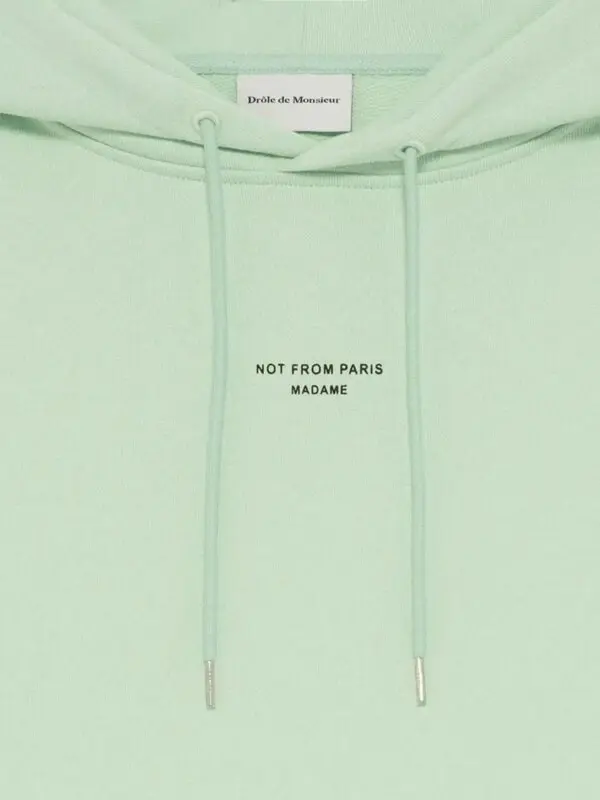 Drole De Monsieur Slogan Calligraphy Sweatshirt - Green