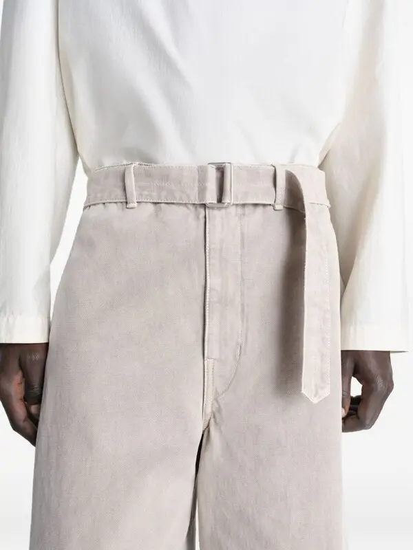 LEMAIRE Denim Bermuda Shorts - Beige