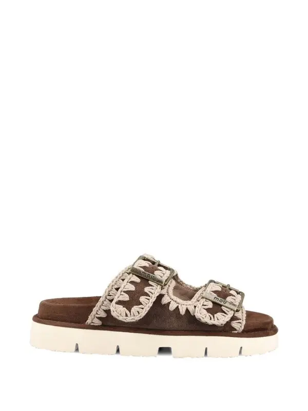 Mou Bio 2 Buckles Sandals - Brown