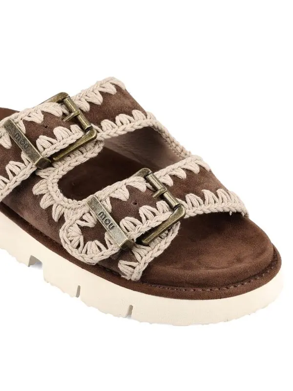 Mou Bio 2 Buckles Sandals - Brown