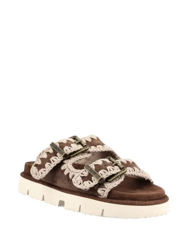 Mou Bio 2 Buckles Sandals - Brown
