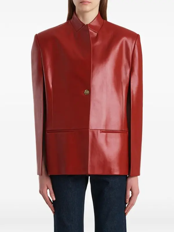 Khaite Dolso Leather Jacket - Red