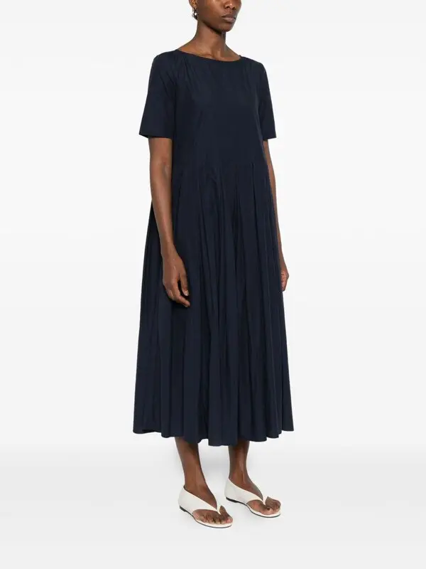 Apuntob Cotton Pleated Midi Dress