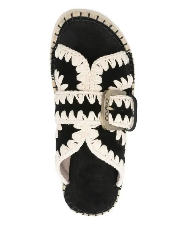 Mou Jute Sandals - Black