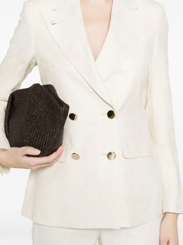 L.B.M. 1911 Linen Blend Double-breasted Jacket