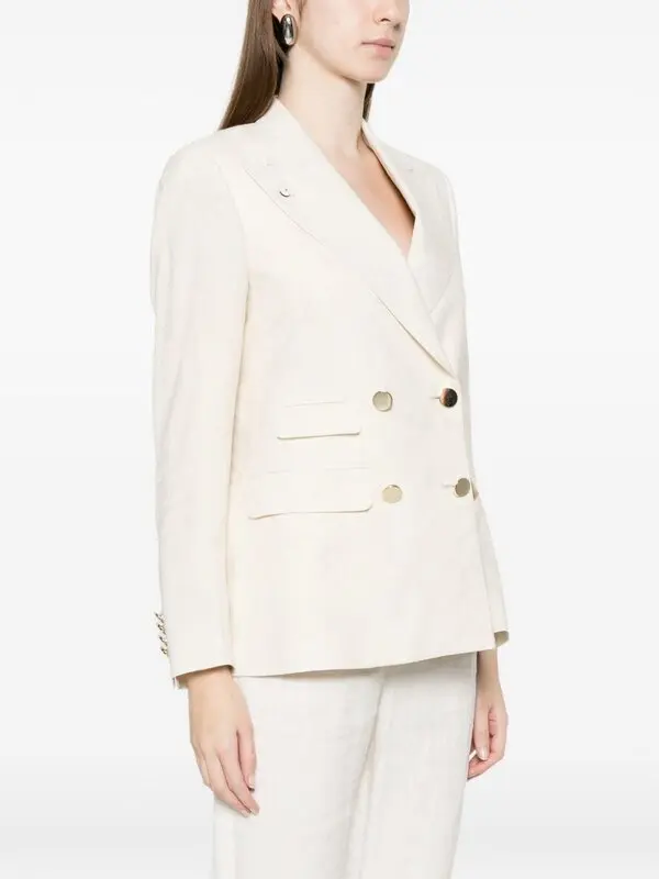 L.B.M. 1911 Linen Blend Double-breasted Jacket
