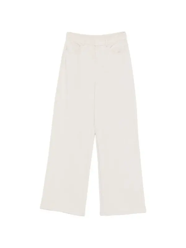 Max Mara Cotton Wide-leg Trousers - Beige