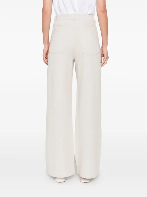 Max Mara Cotton Wide-leg Trousers - Beige