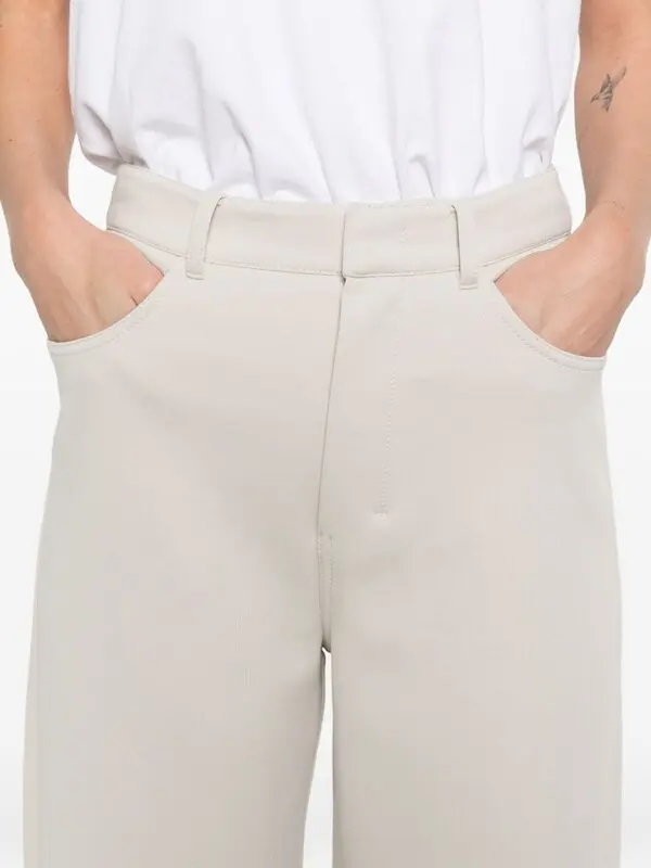 Max Mara Cotton Wide-leg Trousers - Beige