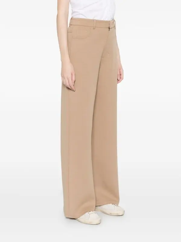 Max Mara Cotton Wide-leg Trousers - Brown