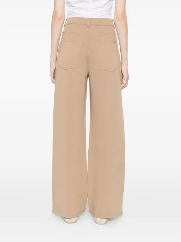 Max Mara Cotton Wide-leg Trousers - Brown