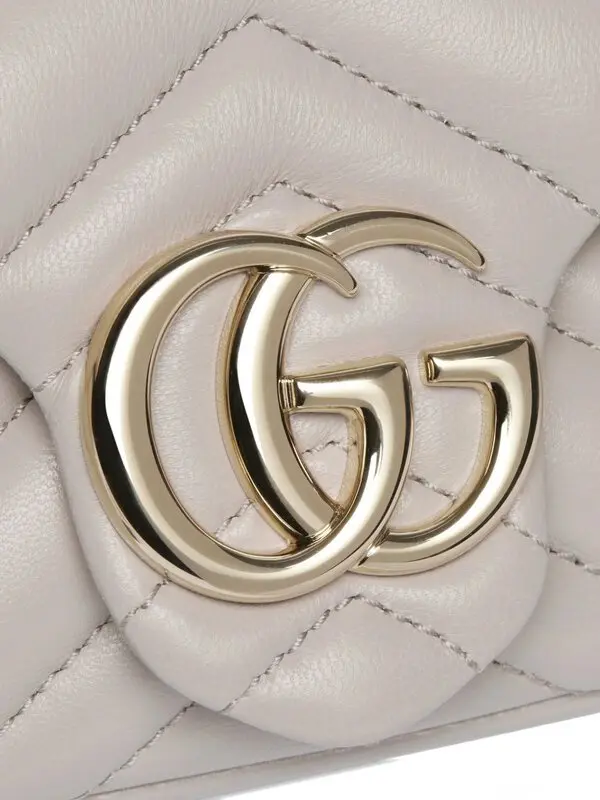 Gucci Gg Marmont Leather Mini Bag - White