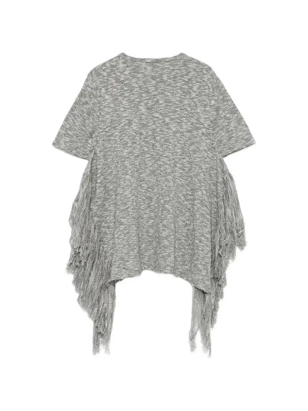 MRZ Cotton Fringed T-shirt - Black