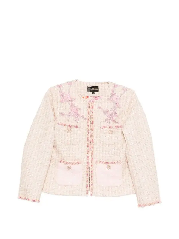 MINIME PARIS Cotton Blend Crewneck Jacket - Pink