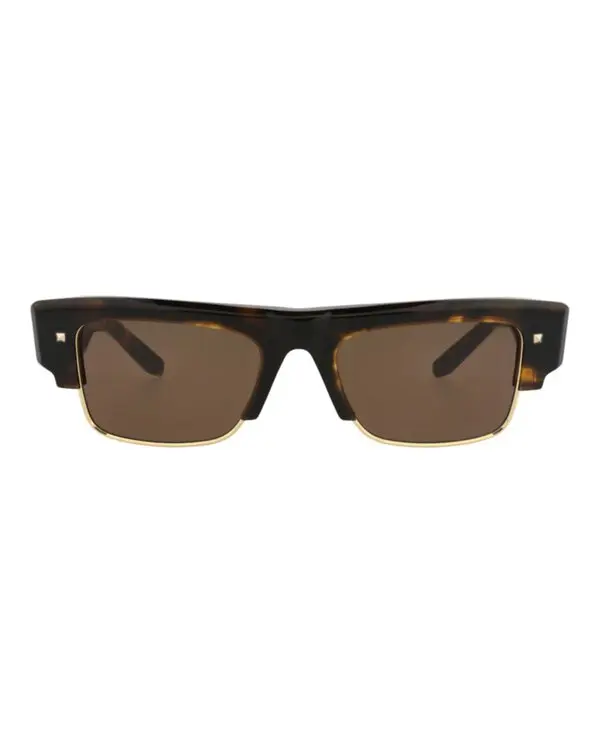 Valentino Garavani Square Frame Sunglasses - Tortoise Tortoise Brown (vls/164c/52)