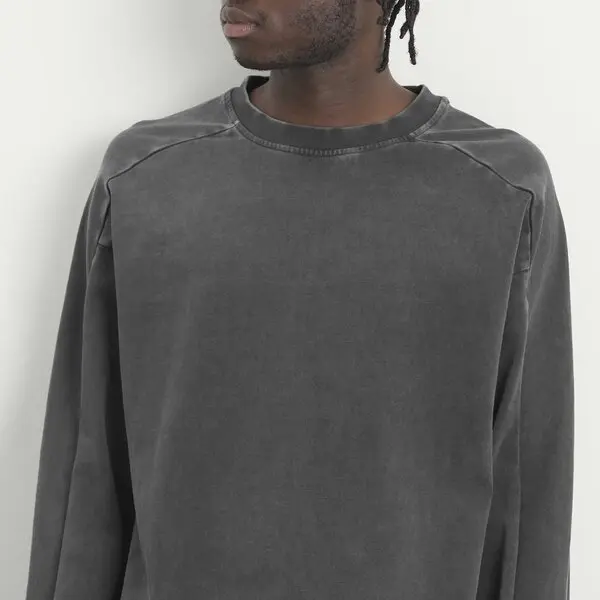 ENTIRE STUDIOS Heavy Long Sleeve Top - Washed Black