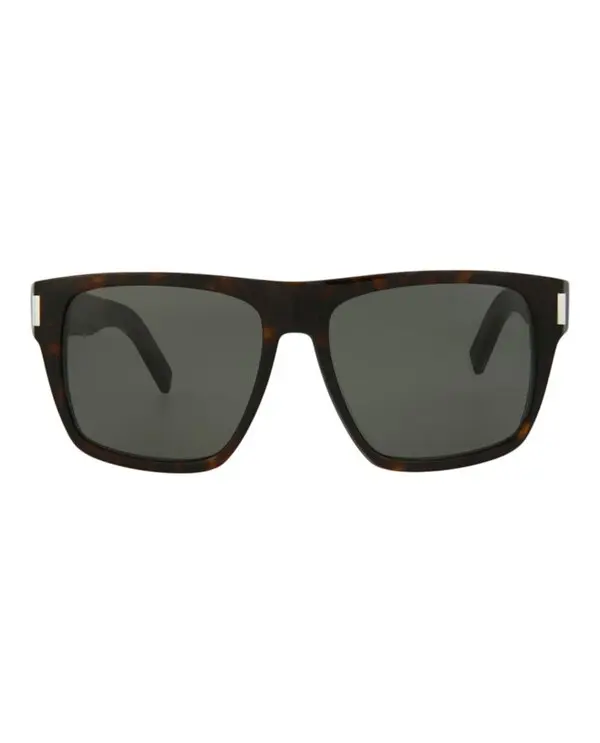 Saint Laurent Acetate Square Frame Sunglasses - Havana Havana Grey (sl424/30010663/002)