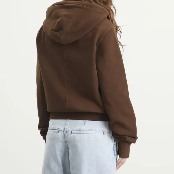 ENTIRE STUDIOS Slim Zip Up Hoodie - Brunette