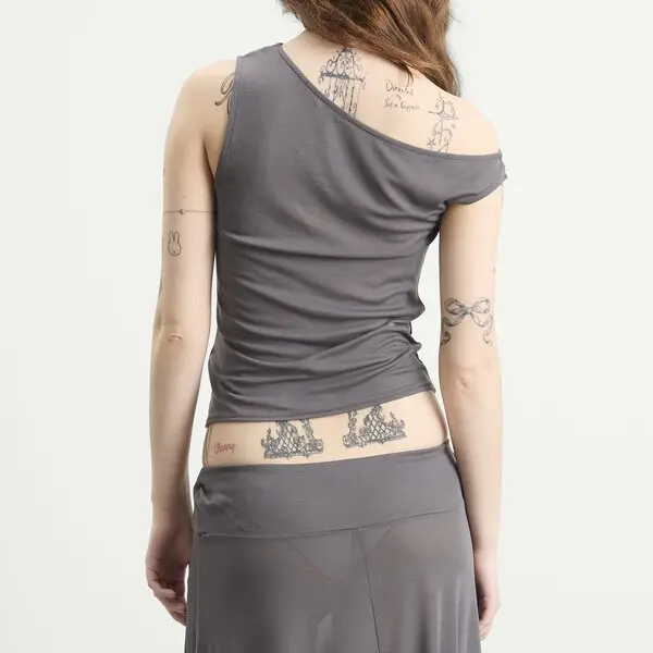 ST. AGNI Fine Jersey Asymmetrical Top